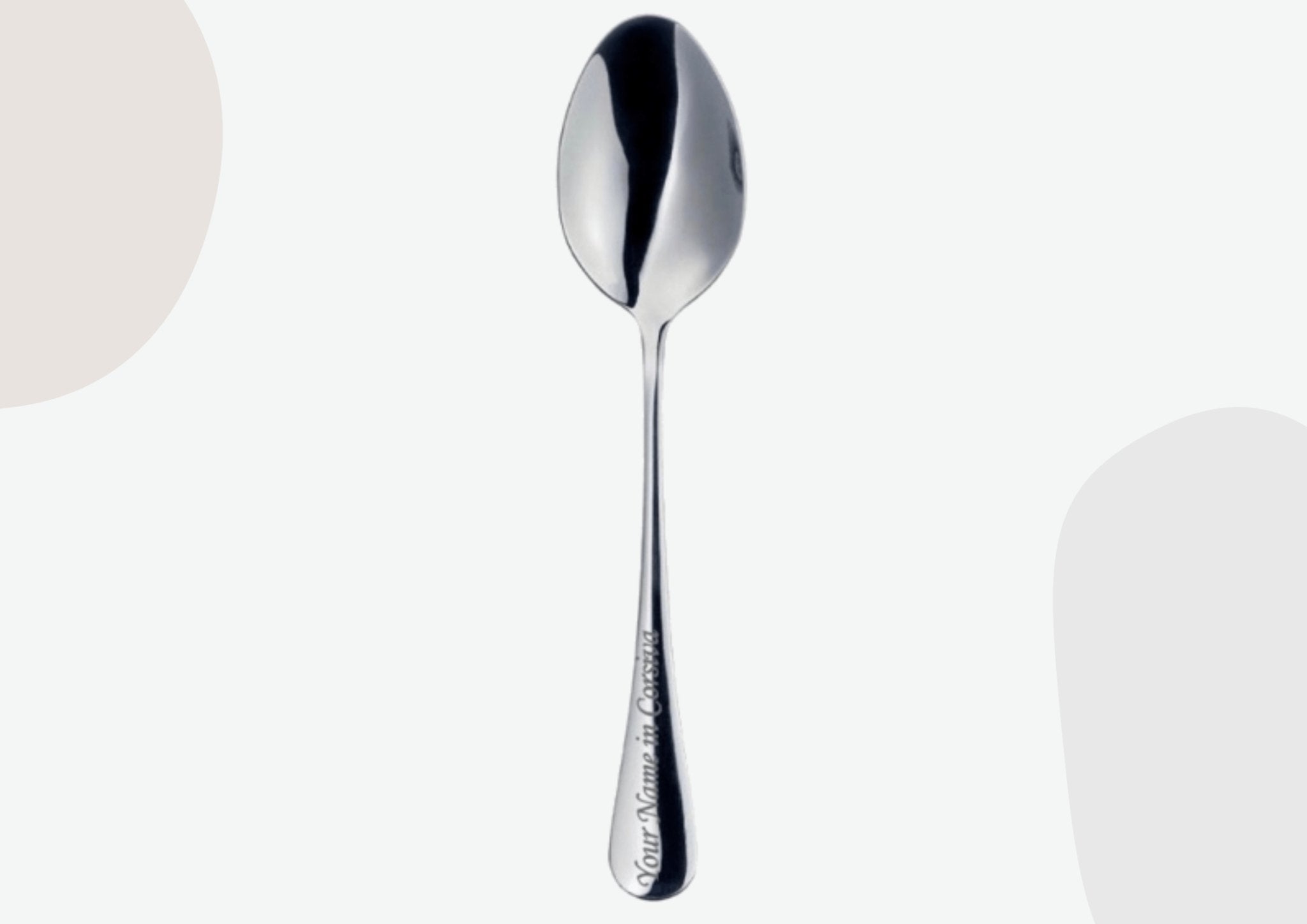 Personalised Stainless Dessert Spoon – MYLEE London