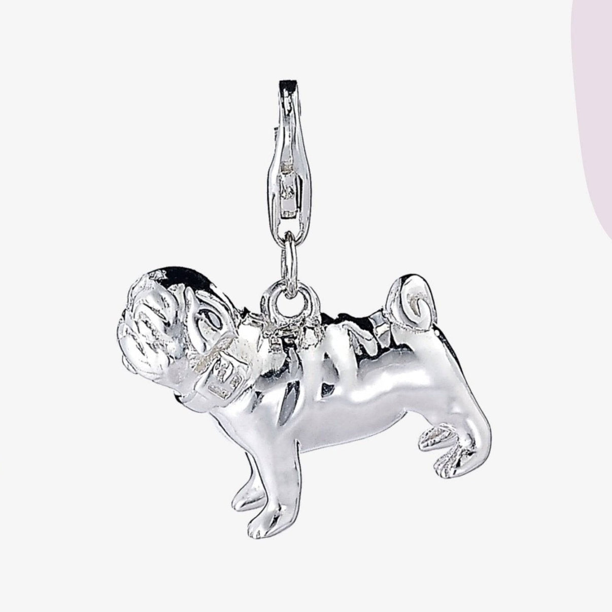 Pug Silver Charm – MYLEE London